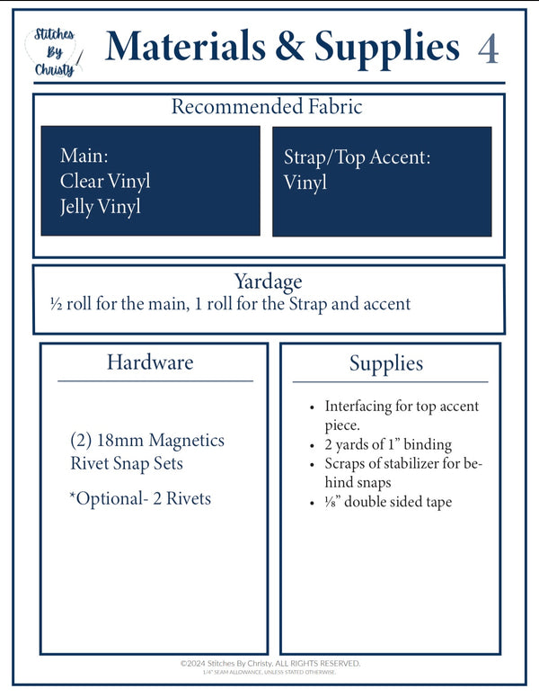Elizabeth Crossbody Bag and Project Pouch PDF Pattern – Stitches By Christy