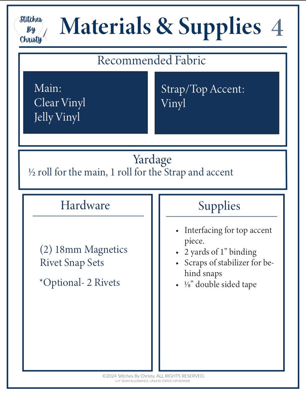 Elizabeth Crossbody Bag and Project Pouch PDF Pattern – Stitches By Christy