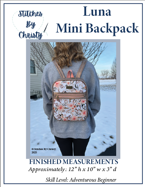Luna Mini Backpack PDF Pattern – Stitches By Christy