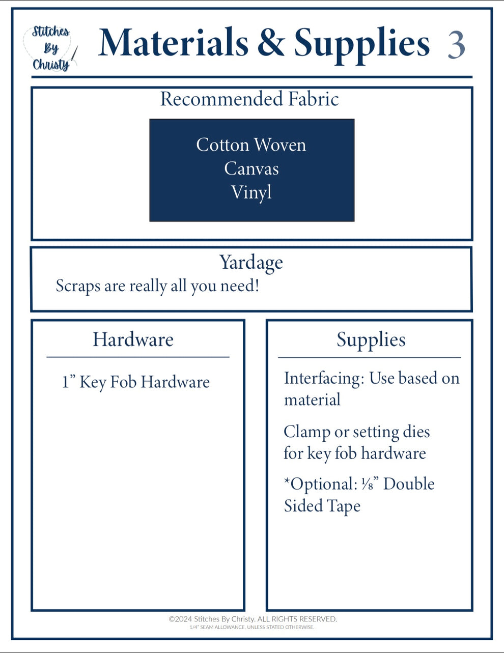 Alison Key Fob PDF Pattern – Stitches By Christy